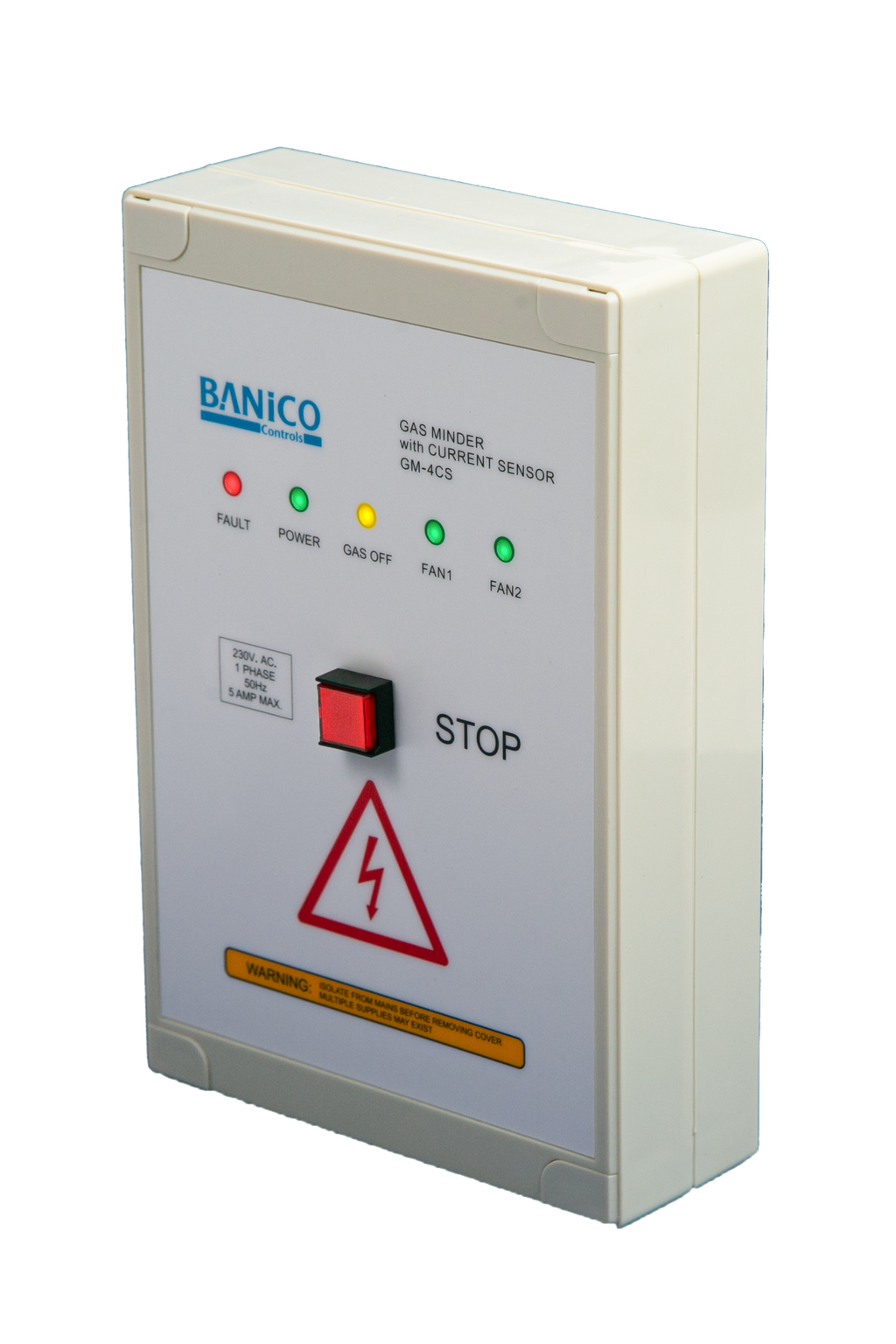 Banico GM-4CS gas minder with built in fan current sensor interlock sy