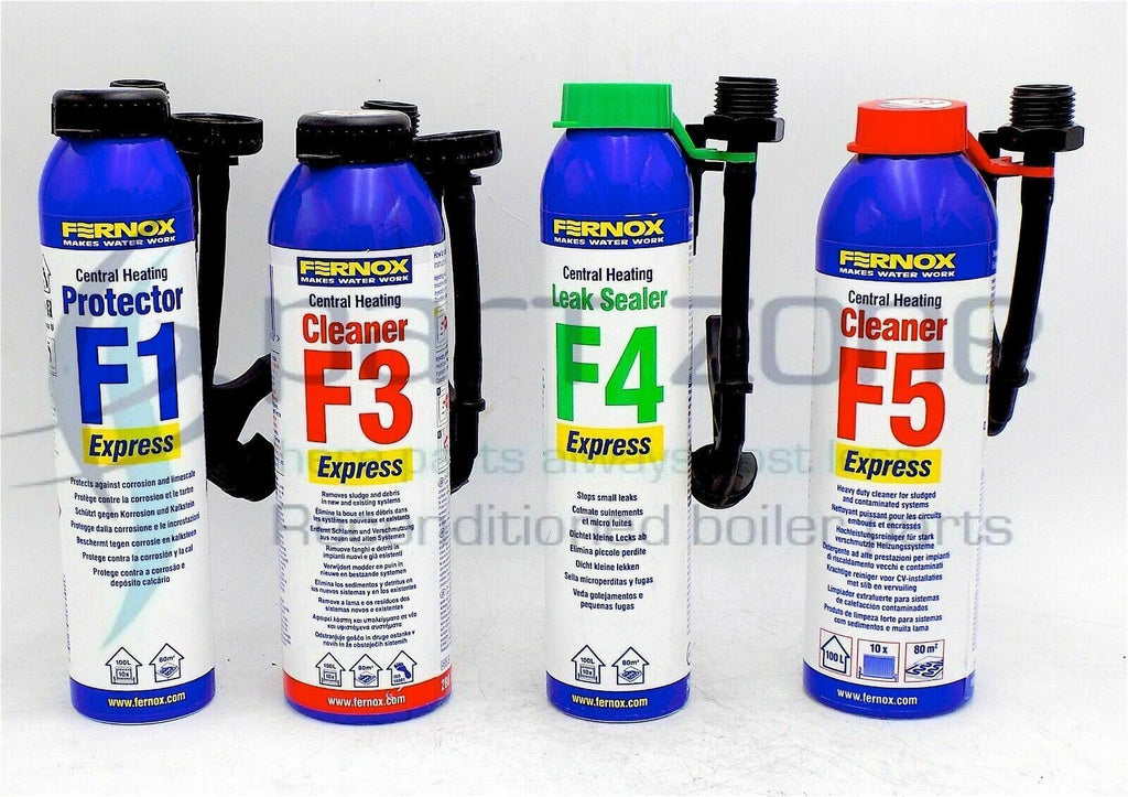 Central Heating Fernox F1 F3 F4 F5 Express Cleaner Leak Sealer Protect ...